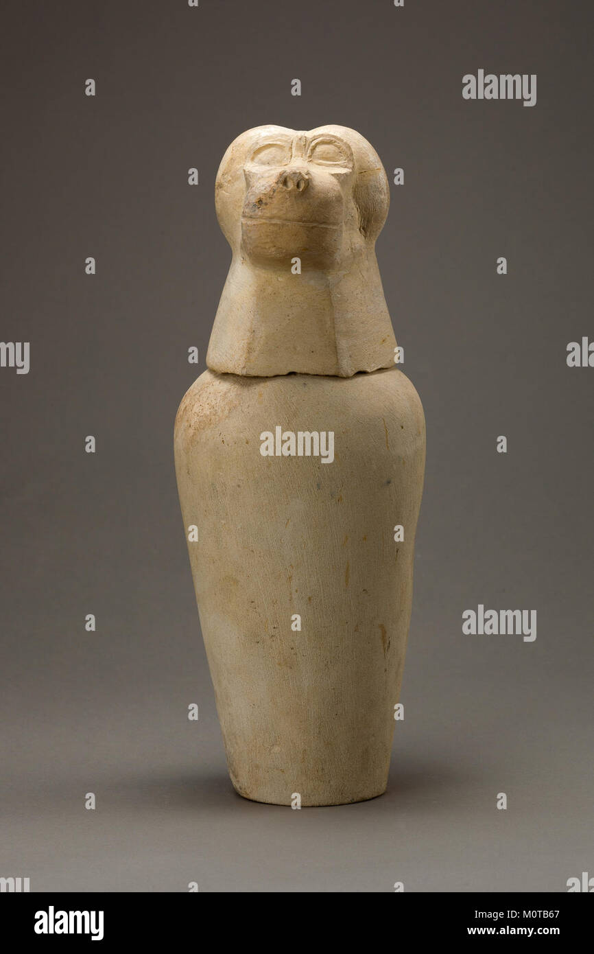A canopic jar from ancient Egypt, housed in The Metropolitan Museum of ...