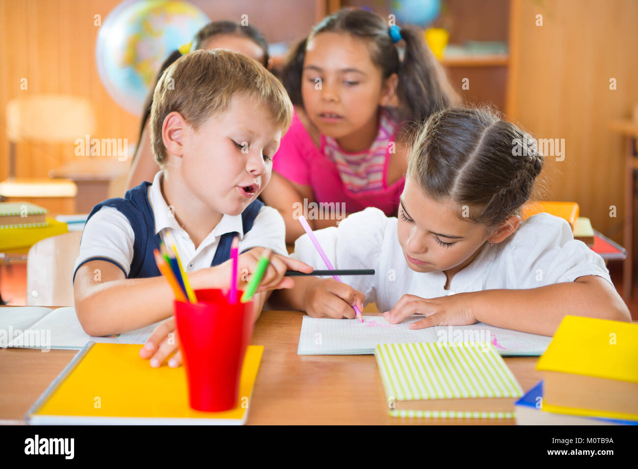 Excited Elementary Student