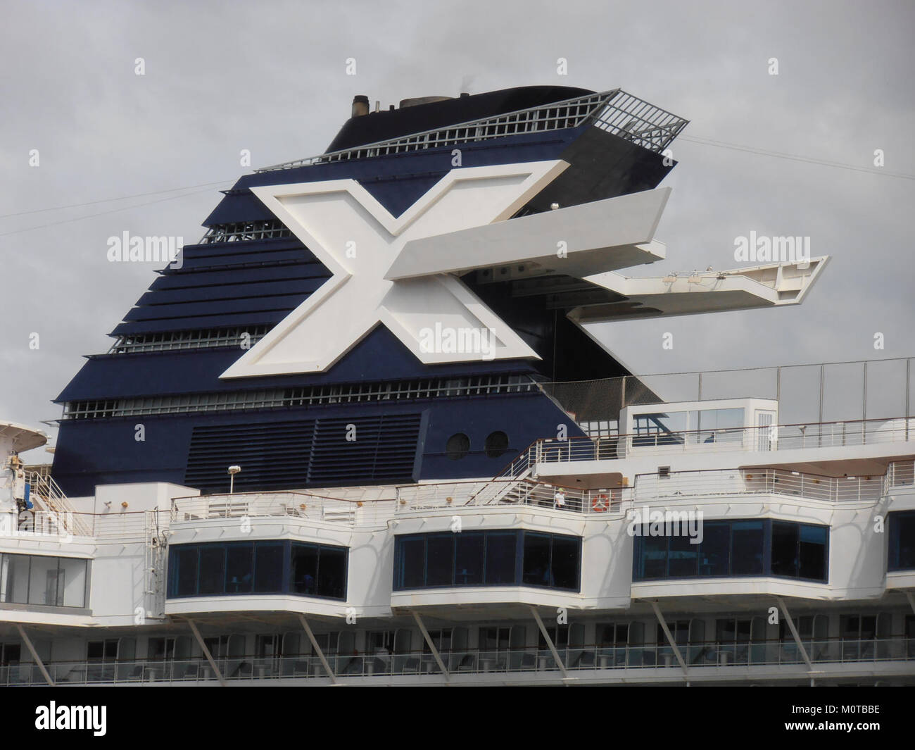 The Celebrity Constellation cruise ship's funnel is pictured here in ...