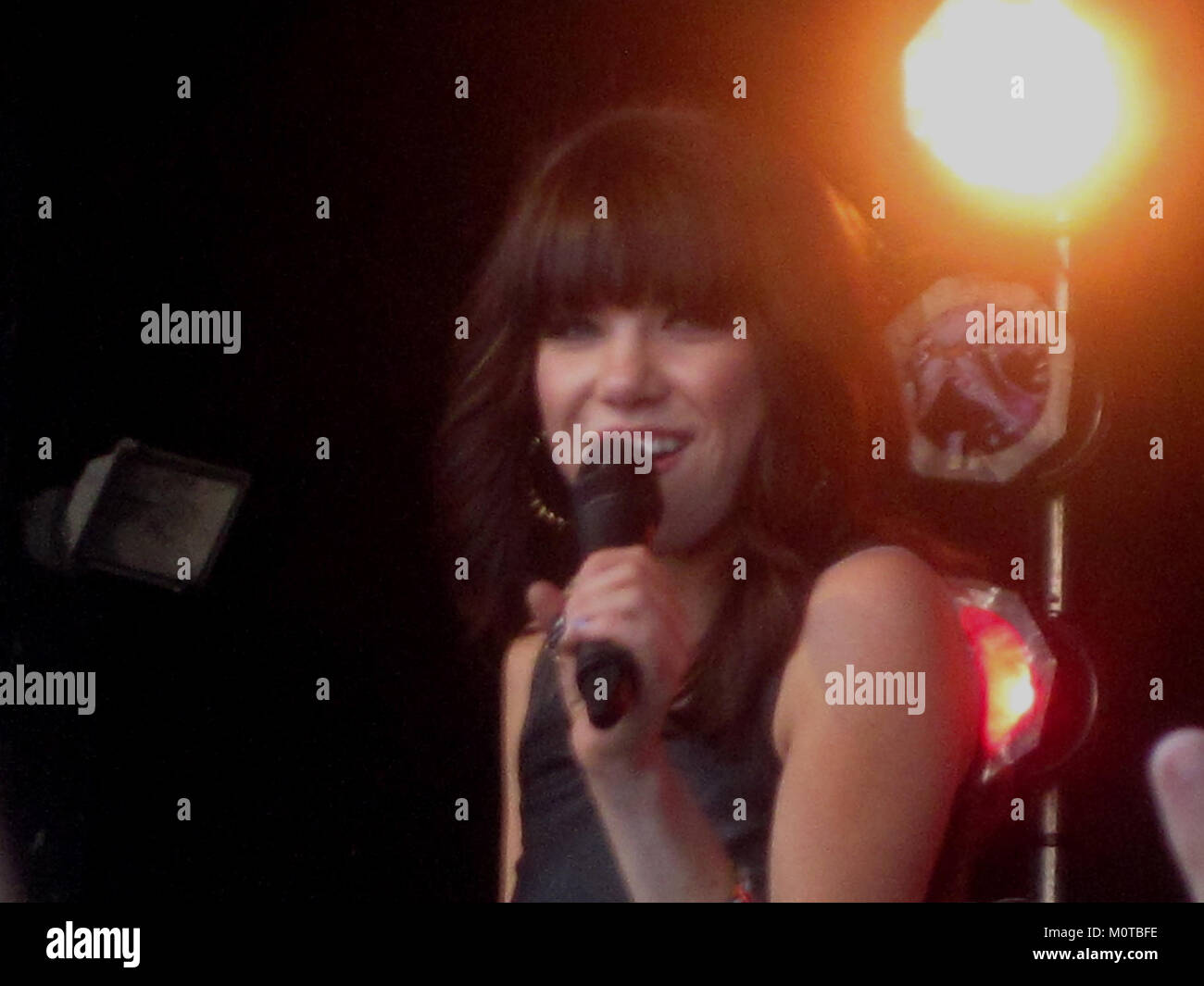 Photograph of Carly Rae Jepsen performing at the Red River Ex in ...