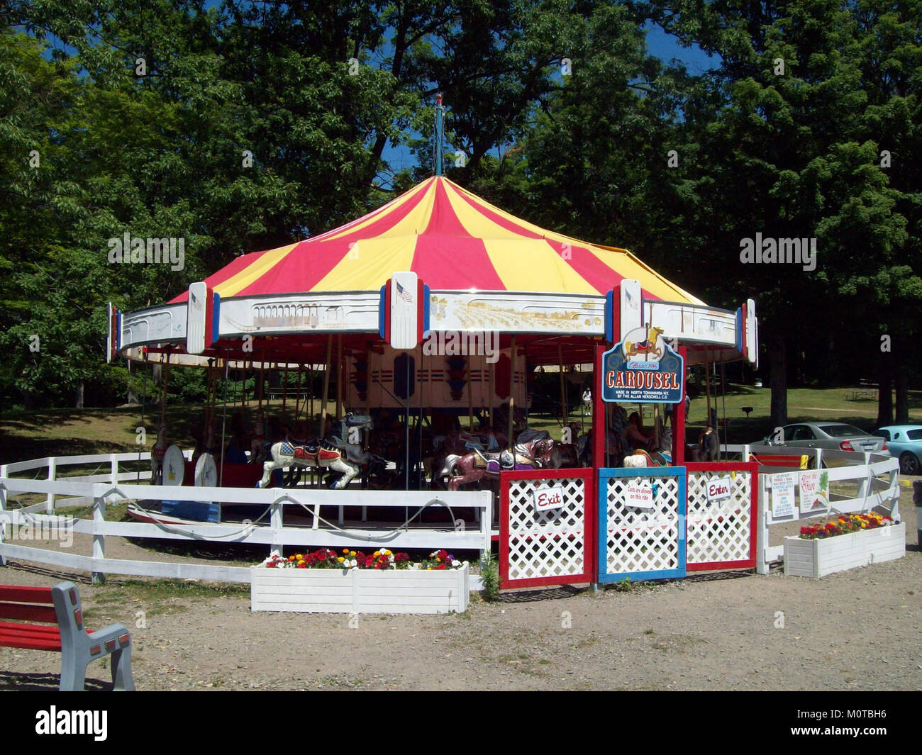 This image captures the Carousel at Midway Park, showcasing the ...