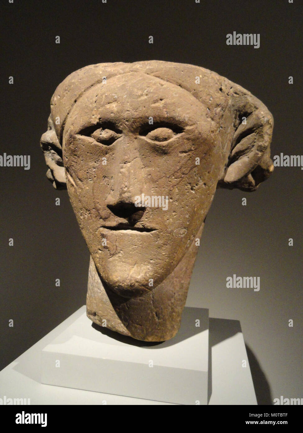 A Celtic head sculpture dating from 100-300 AD, Romano-British style ...