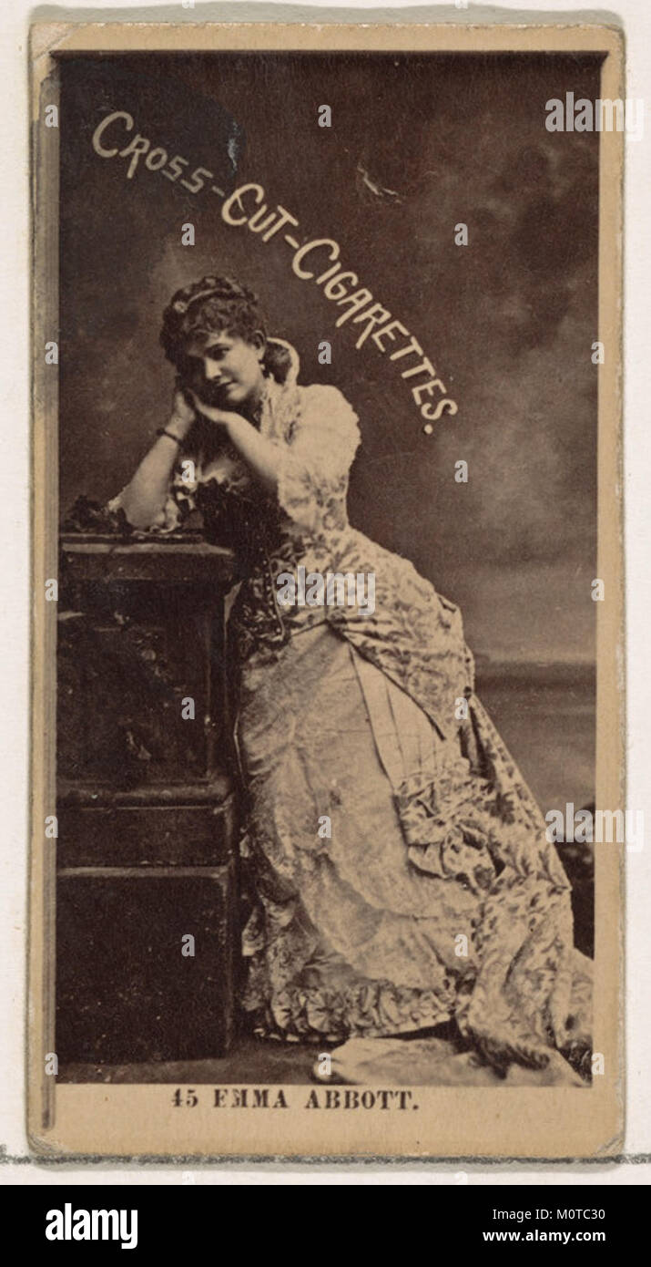 Card Number 45, Emma Abbott, from the Actors and Actresses series (N145 ...