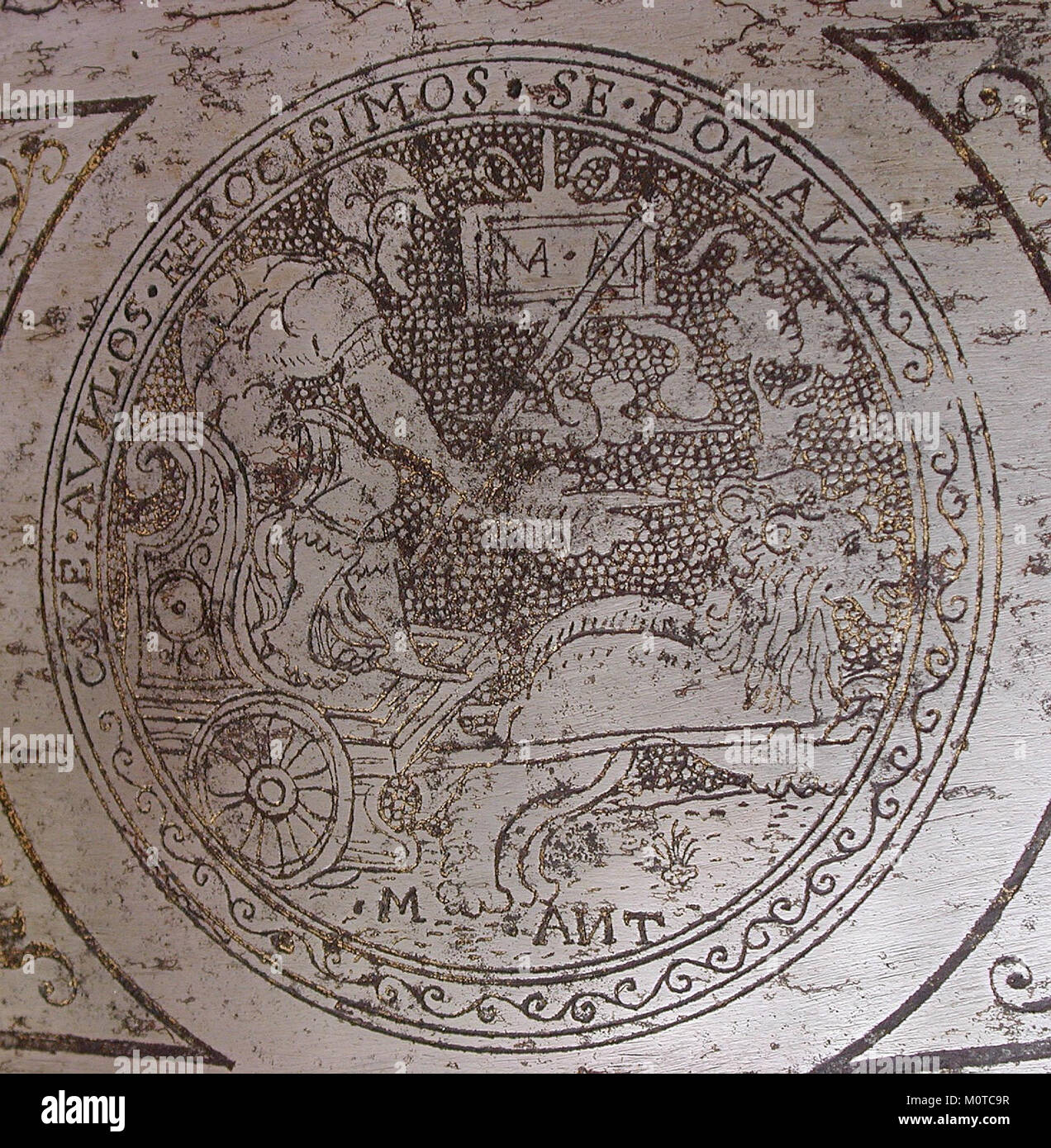 The Cantle Plate, a decorative metalwork piece from the medieval period ...