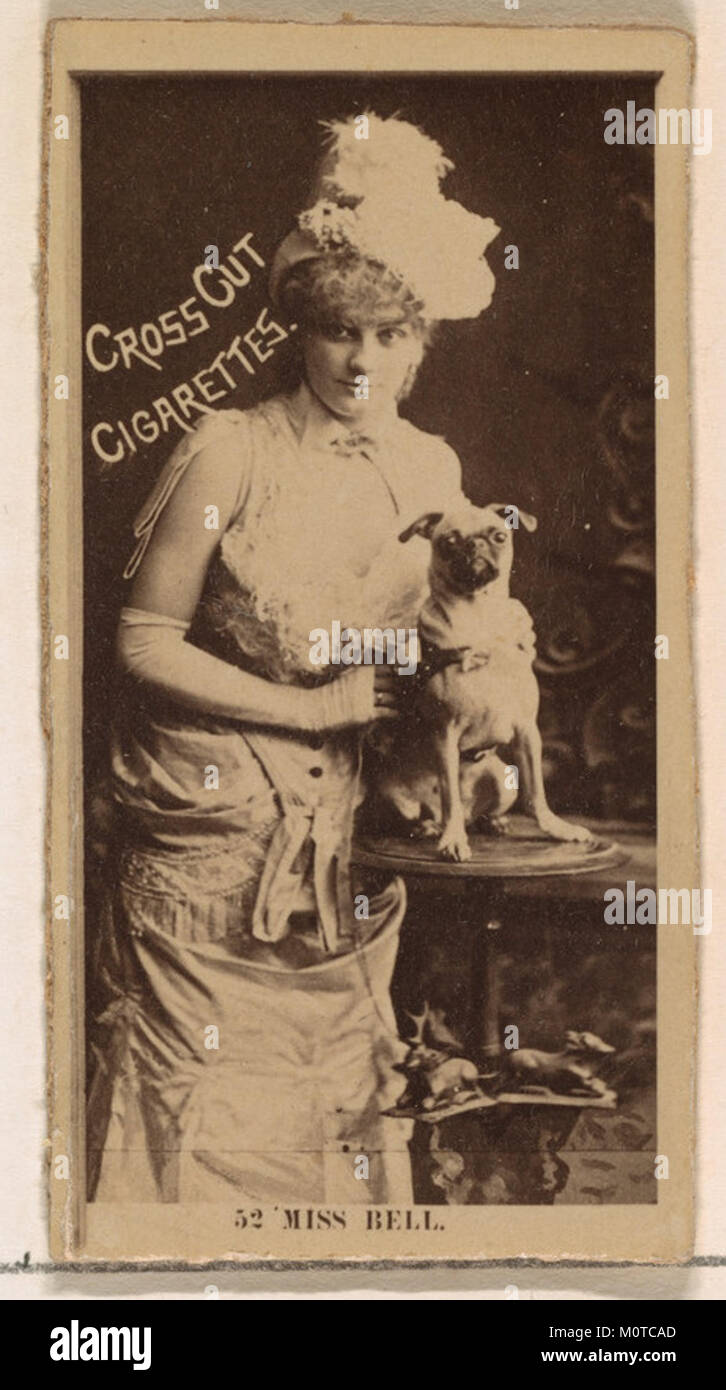 Card Number 52 from the 'Actors and Actresses' series, featuring Miss ...