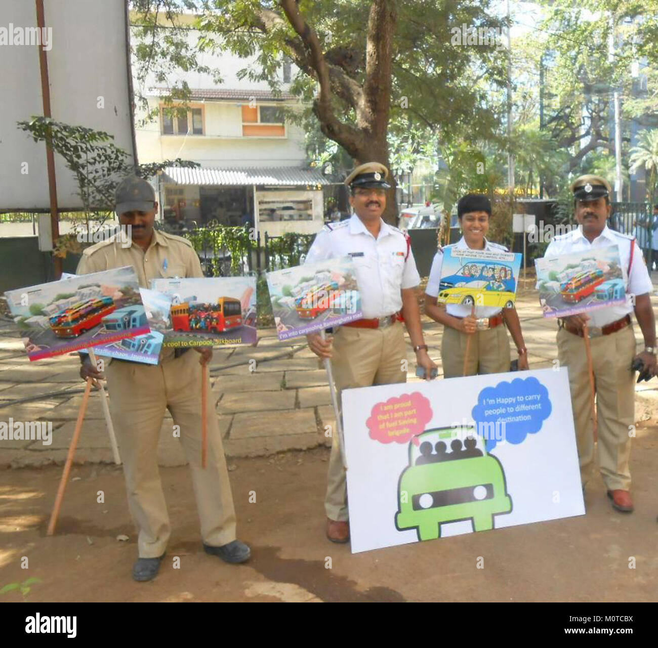 This promotional image highlights a carpooling campaign, designed to ...