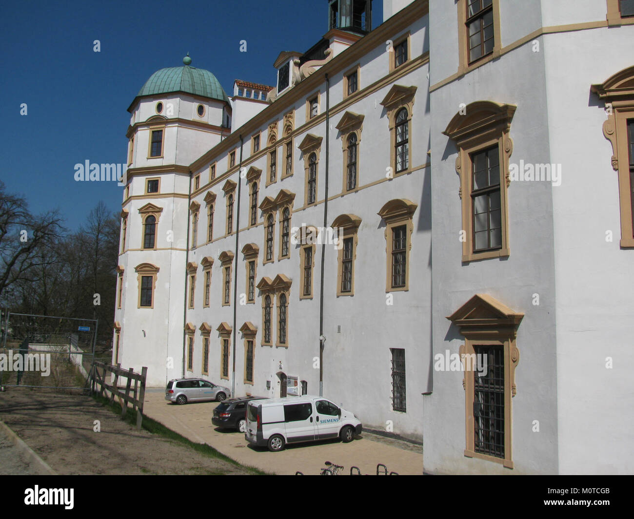 A view of the west side of Celle Castle (Celle Schloss), a historic ...