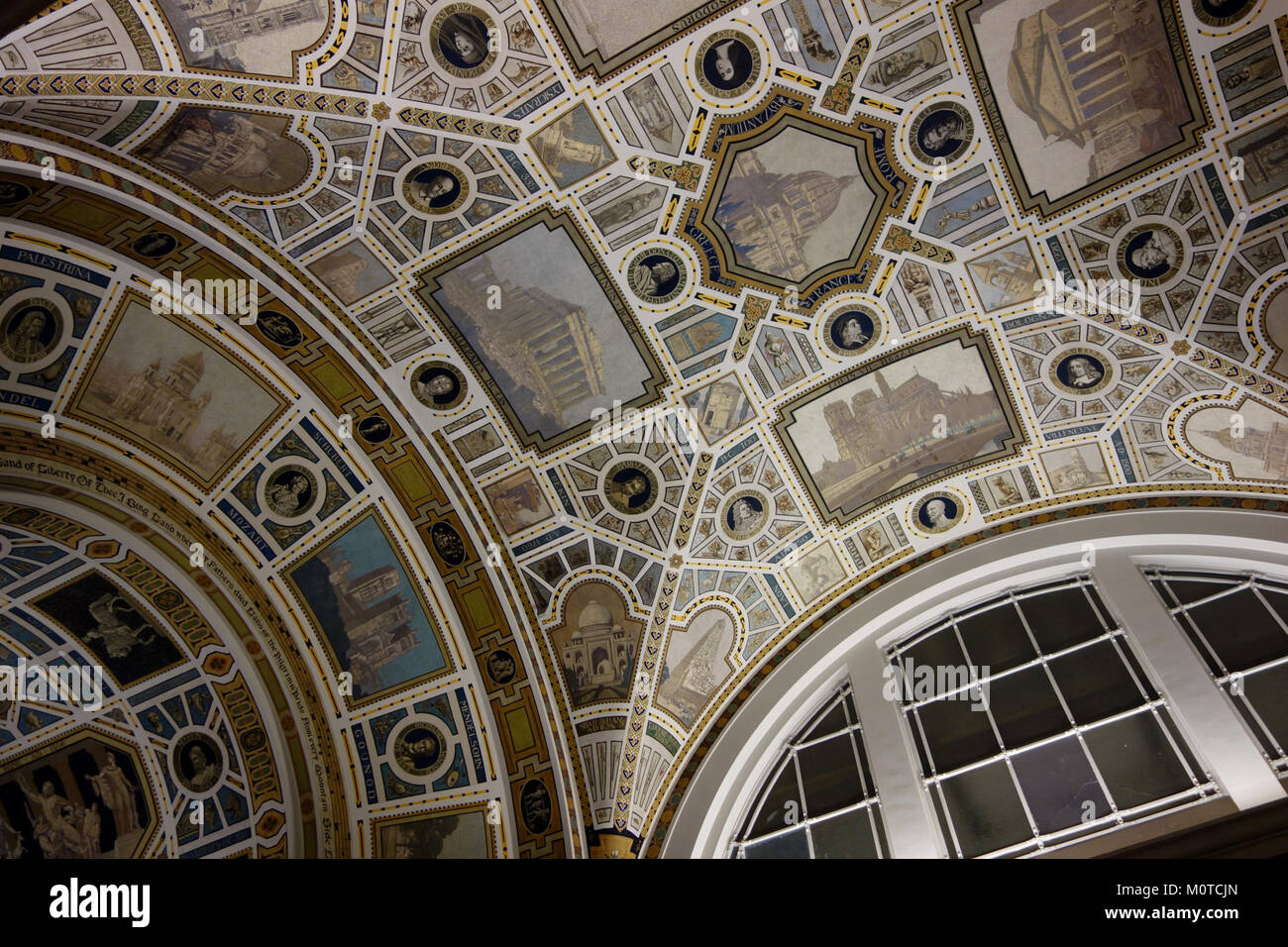 Photograph of the third-floor ceiling of the College of Fine Arts ...