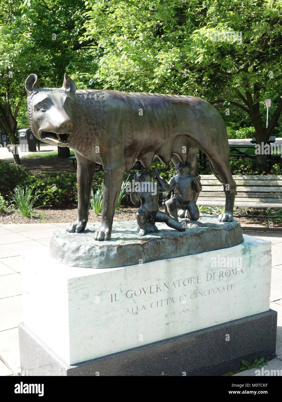 The Capitoline She-Wolf statue in Eden Park, Cincinnati, is a replica ...