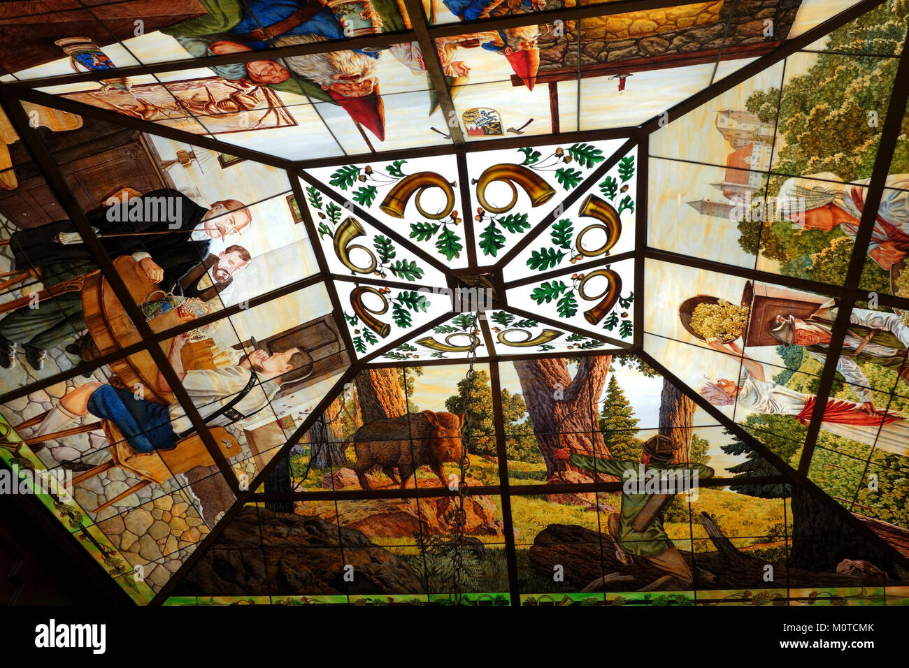 The ceiling of the Bayernhof Museum features architectural details that ...