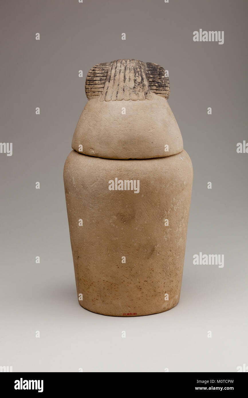 The Canopic Jar representing the deity Hapy, from ancient Egypt, is ...