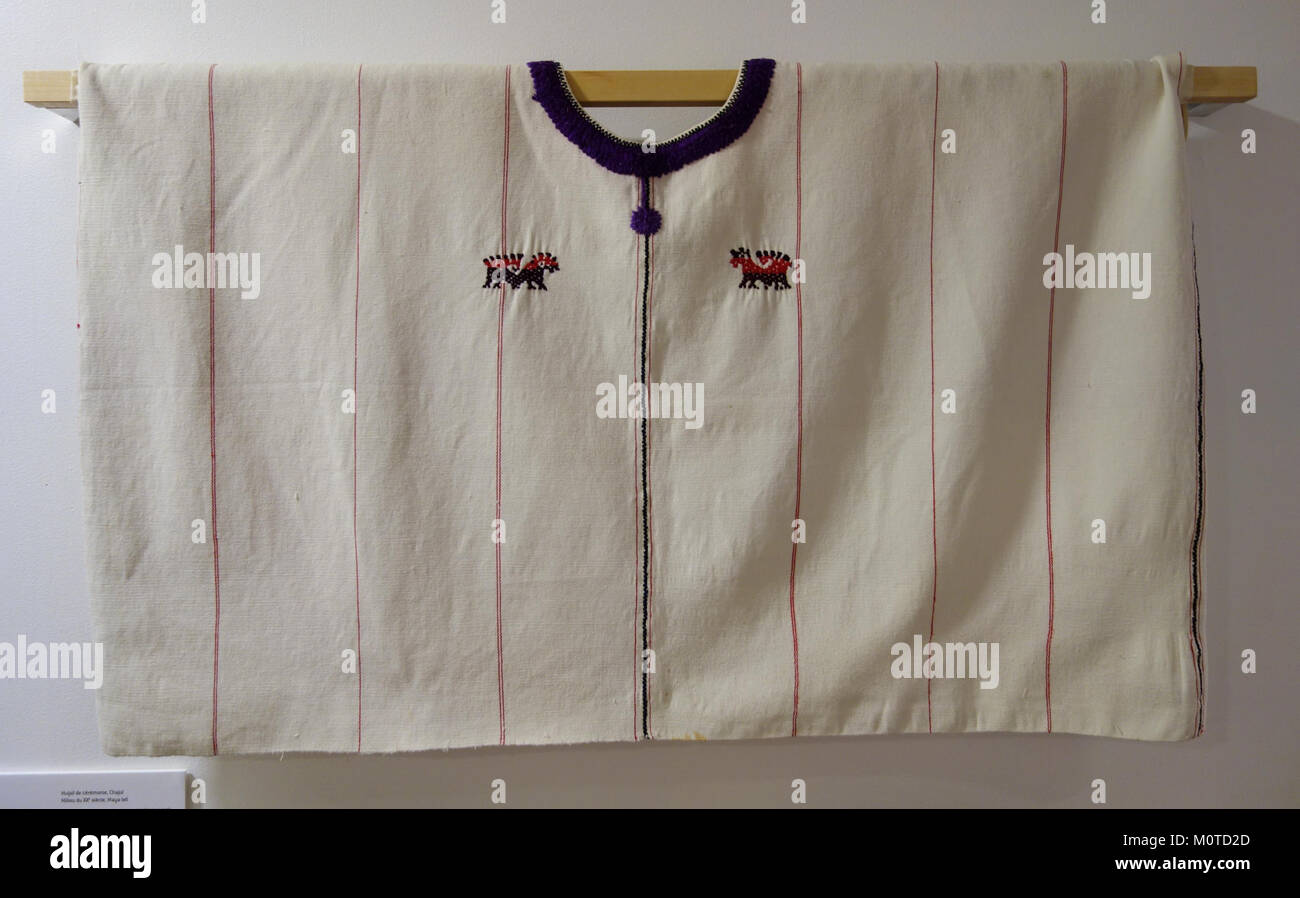 The ceremonial huipil, a traditional garment worn by the Ixil Maya in ...