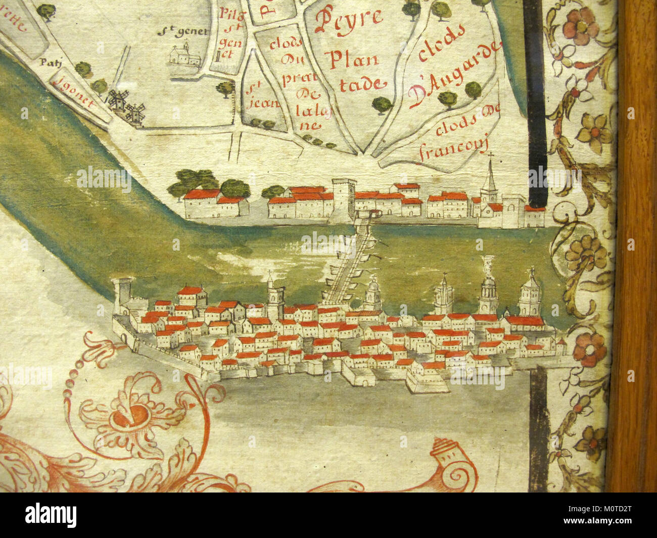Jean Pommet's Carte d'Arles, a detailed map capturing the city of Arles ...