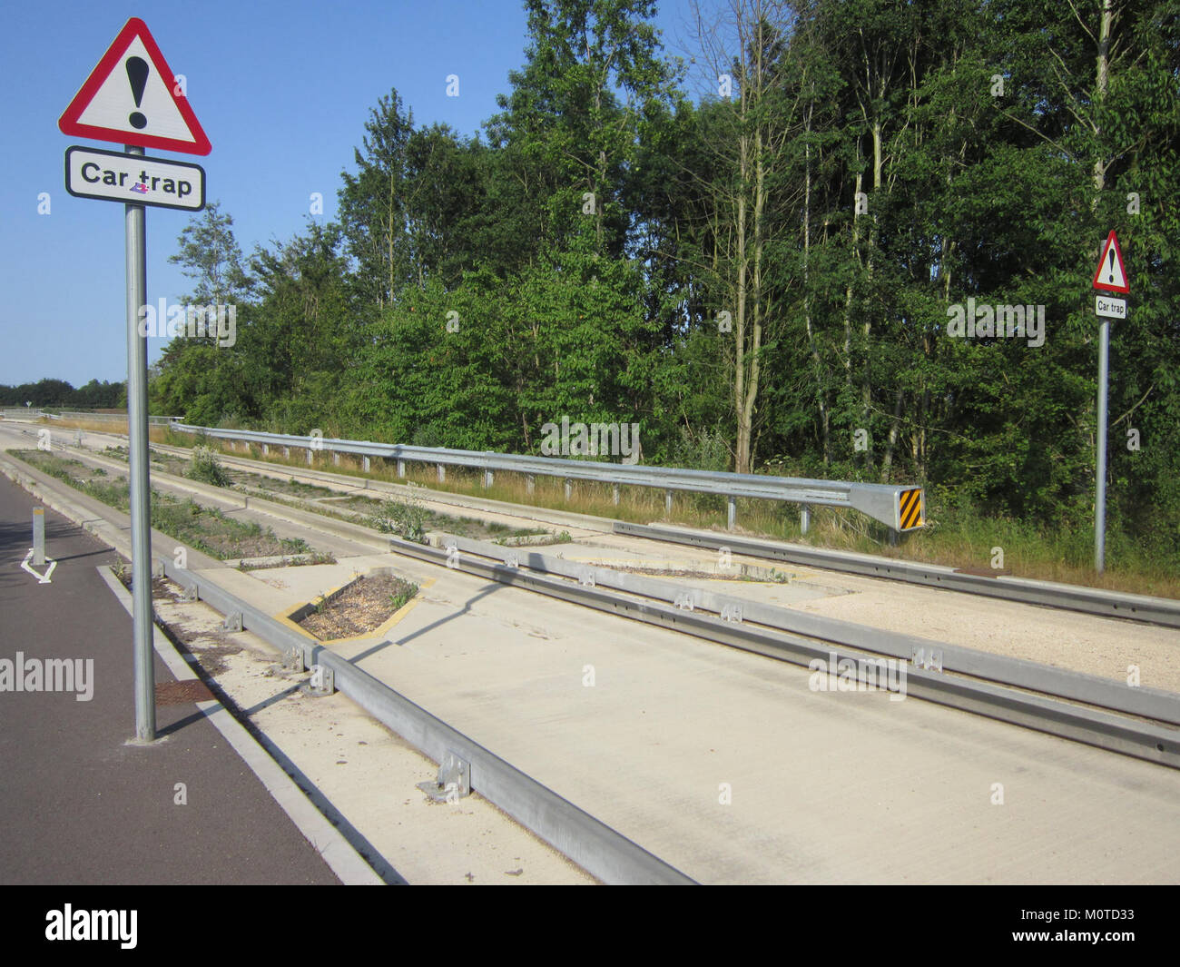 Car traps are set along the Cambridgeshire Guided Busway to prevent ...