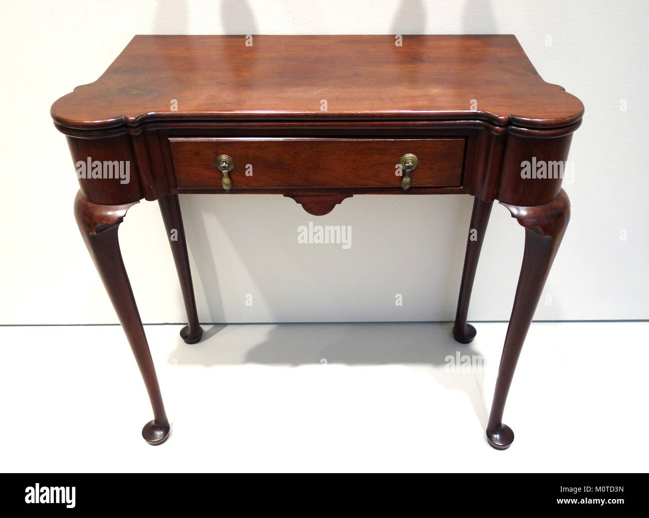 This 1730-1740 Boston card table is crafted from mahogany with white ...