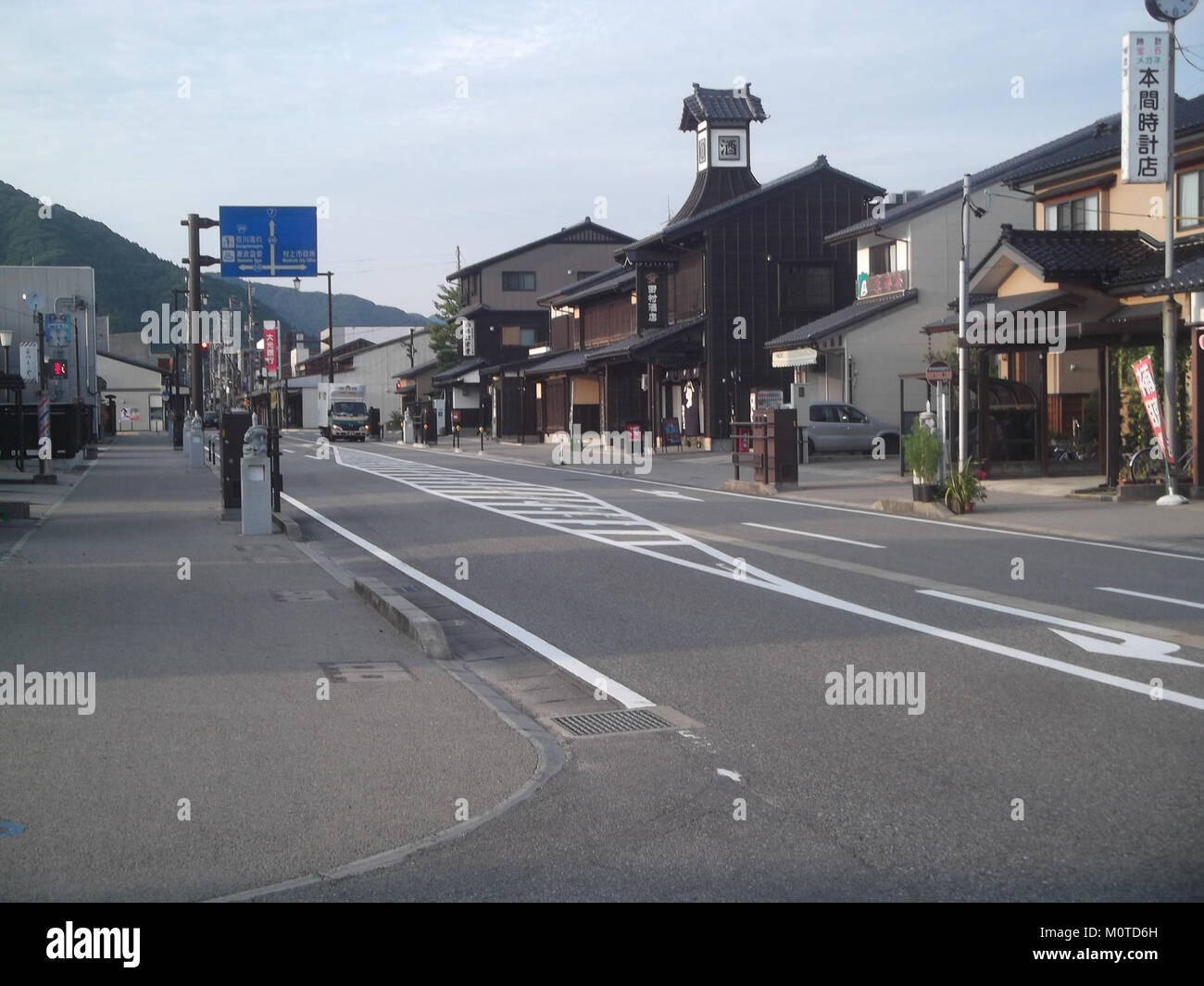 The central district of Murakami, located in Niigata Prefecture, Japan ...