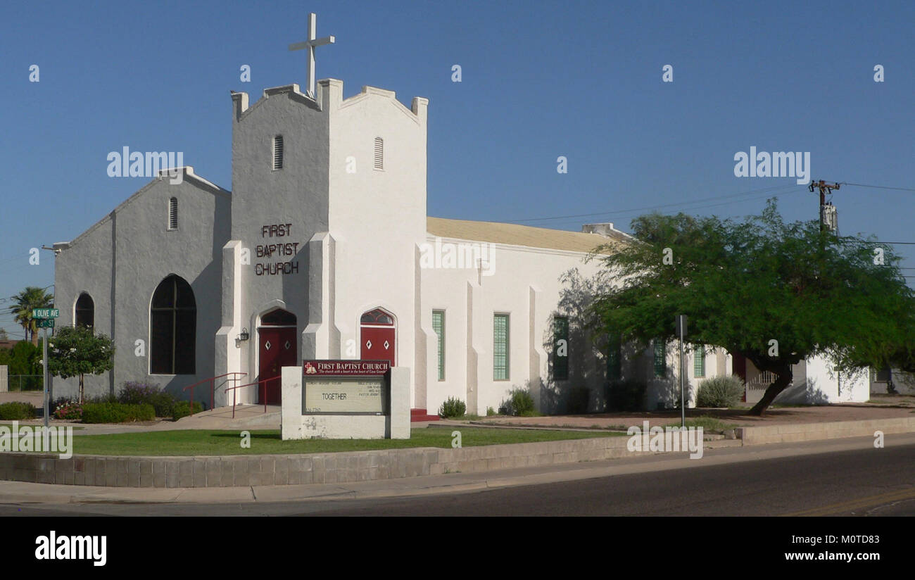 The Casa Grande First Baptist Church, viewed from the southeast, a ...
