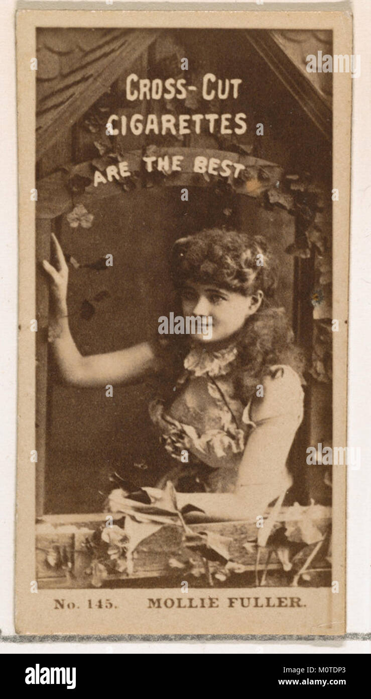 This card, numbered 145, features Miss Fuller and is part of the ...