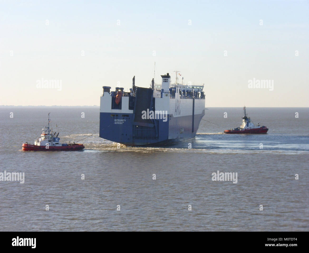 Car Carrier Integrity, a ship used for transporting vehicles, is shown ...