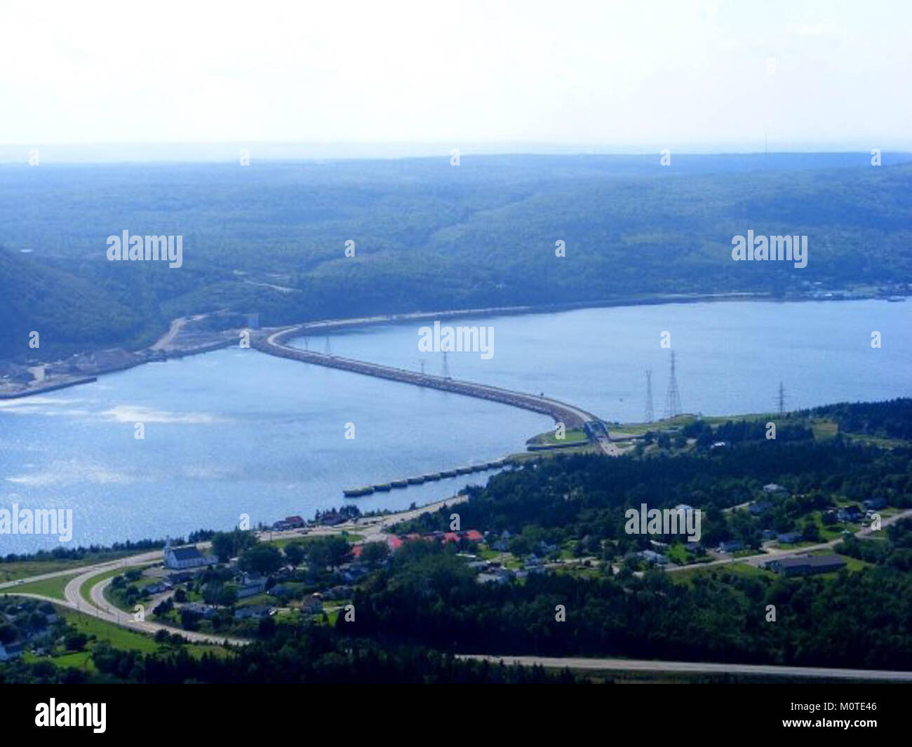 This aerial image from 2007 captures the Canso Causeway, a key ...
