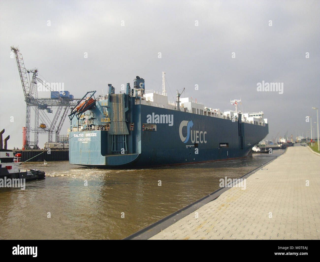 The car carrier Baltic Breeze is a specialized vessel used for ...