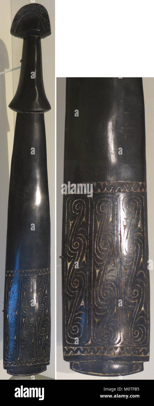 This ceremonial sword club from the Trobriand Islands, part of the ...