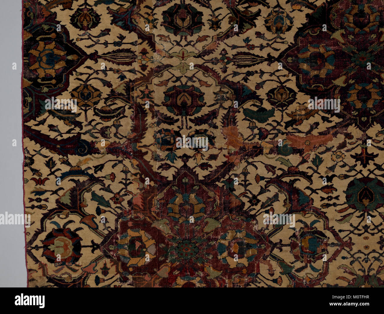 This carpet fragment, part of the collection at the Metropolitan Museum ...