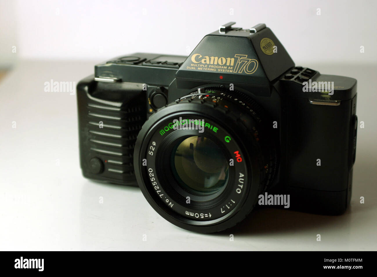 The Canon T-70 is a 35mm film SLR camera introduced in the 1980s. Known ...