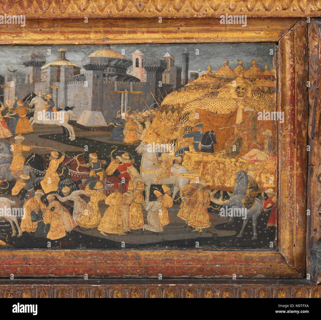 This Cassone, a decorated chest from the Renaissance period, features a ...