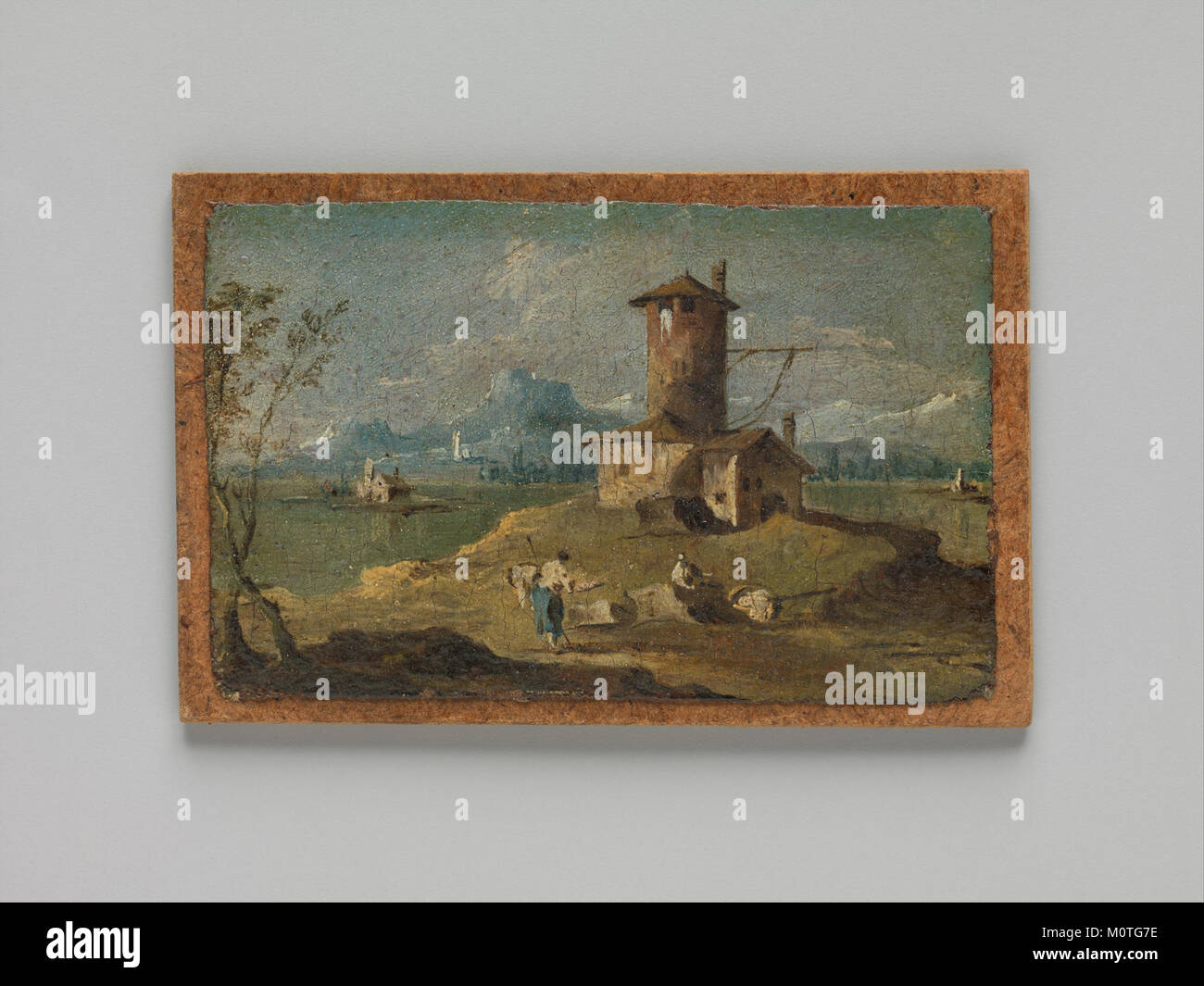 'Capriccio with an Island, a Tower, and Houses' is an artwork housed in ...