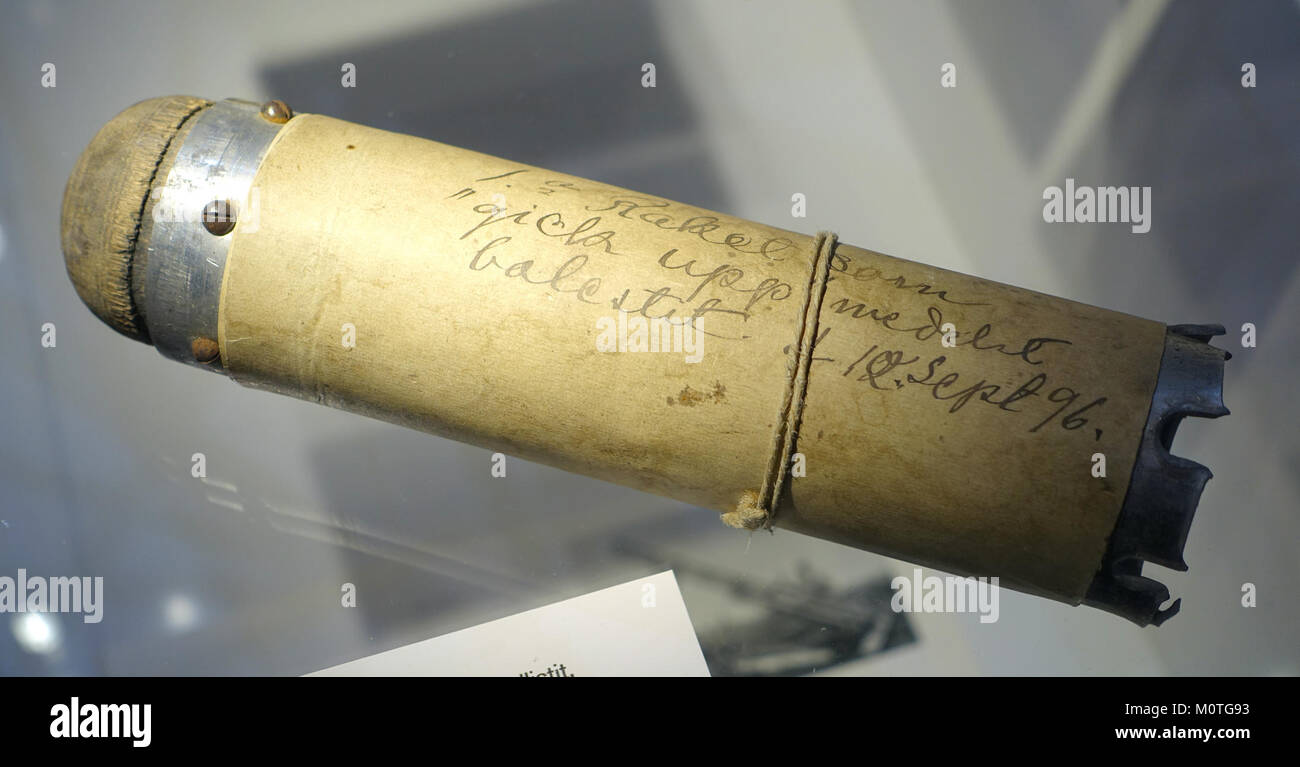 Case for rocket powered by ballistite, designed by Alfred Nobel and W ...