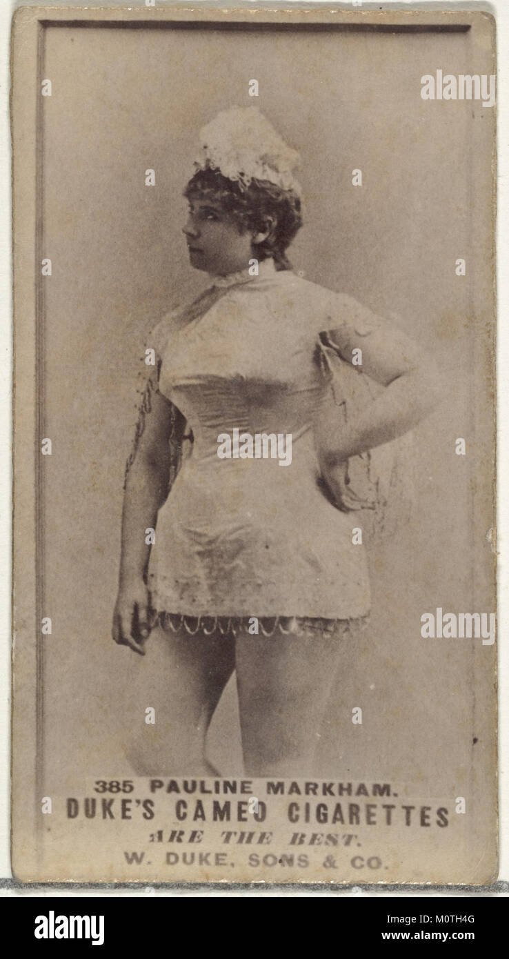 Card number 385 features Pauline Markham, an actress, from the Actors ...