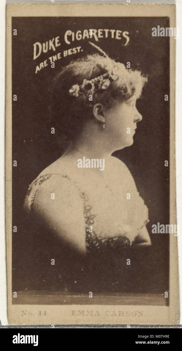 This card features Emma Carson from the Actors and Actresses series ...