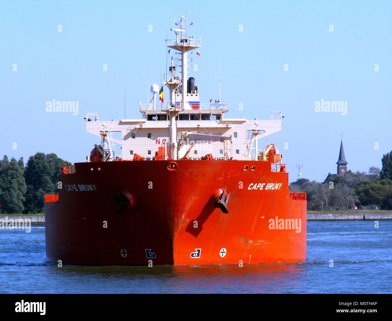 The Cape Bruny, a vessel identified by IMO 9260275, is seen approaching ...