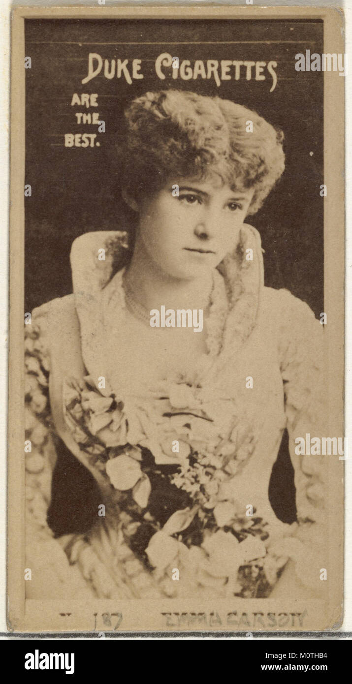 This trading card, featuring Emma Carson from the Actors and Actresses ...