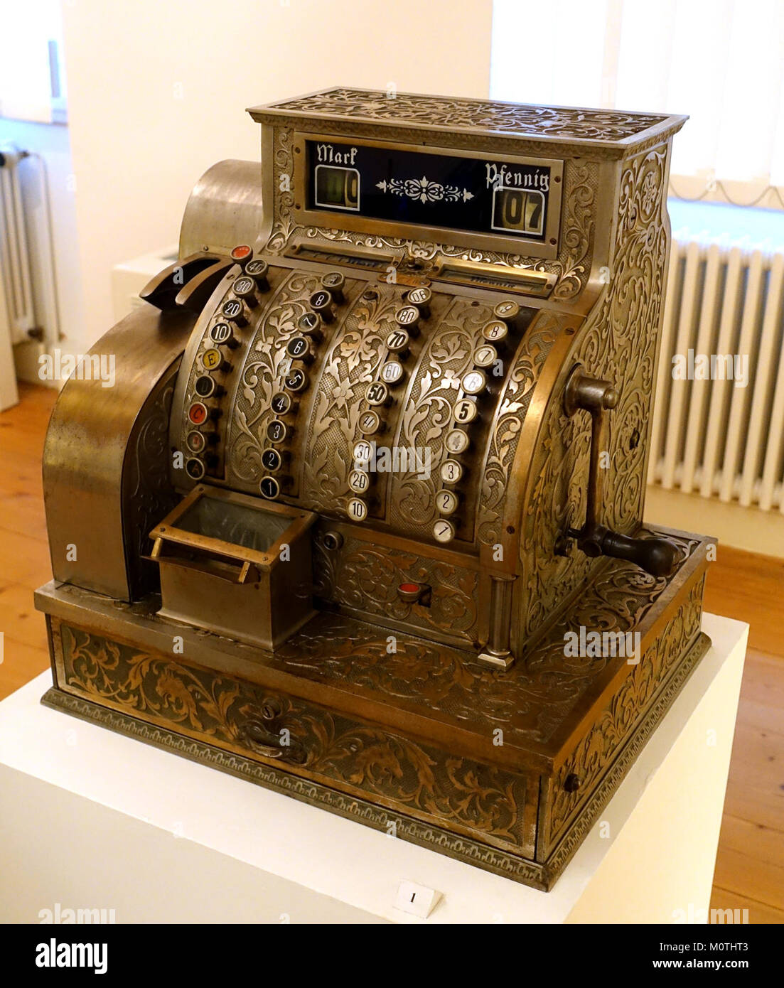 This cash register, manufactured by Grimme, Natalis & Co. in the late ...