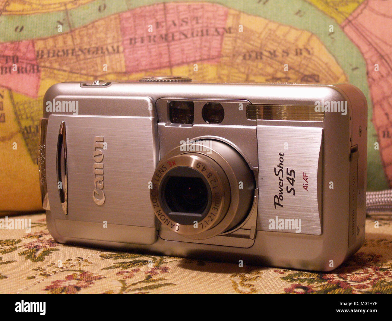 The Canon PowerShot S45 digital camera, released in the early 2000s ...