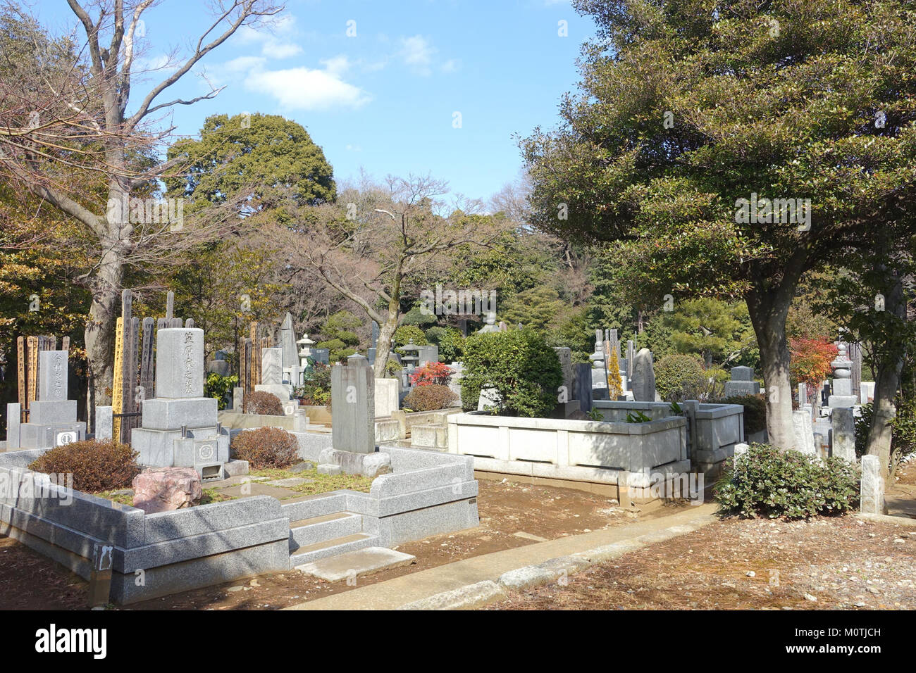 The Gokokuji Cemetery in Bunkyo, Tokyo, Japan, is a historic burial ...