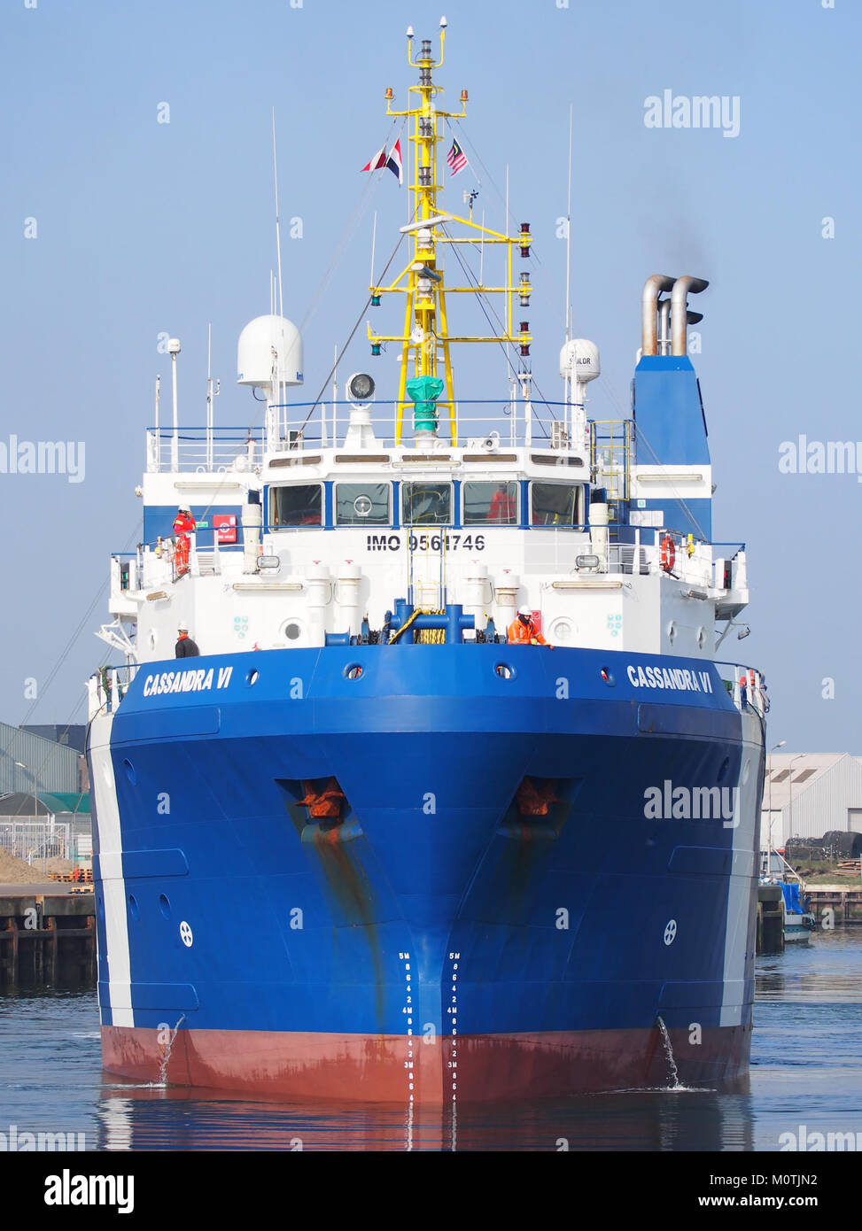 The Casandra VI, a ship identified by IMO number 9561746, is docked at ...