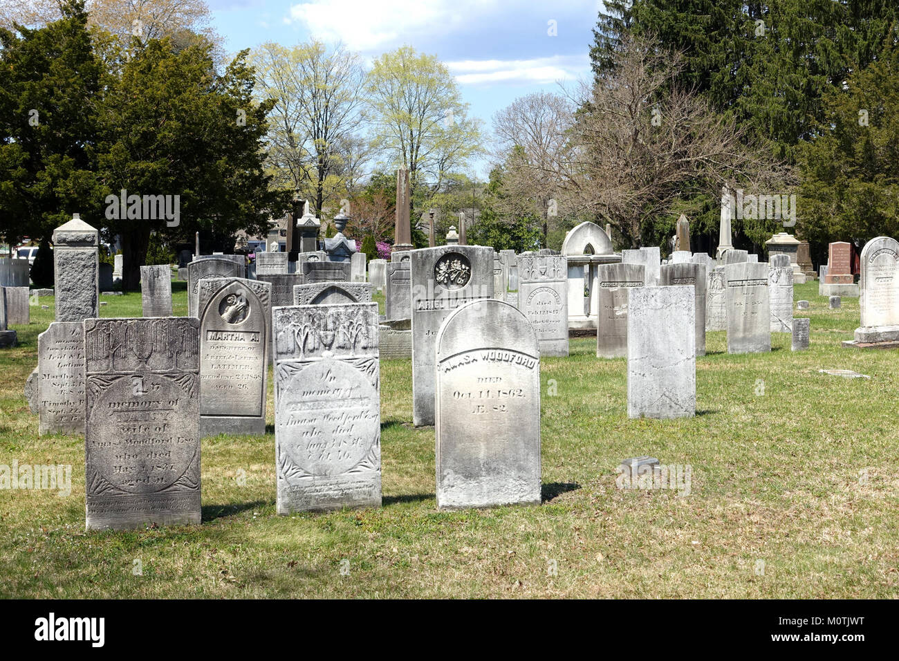 The cemetery at Avon Congregational Church in Avon, Connecticut, is a ...