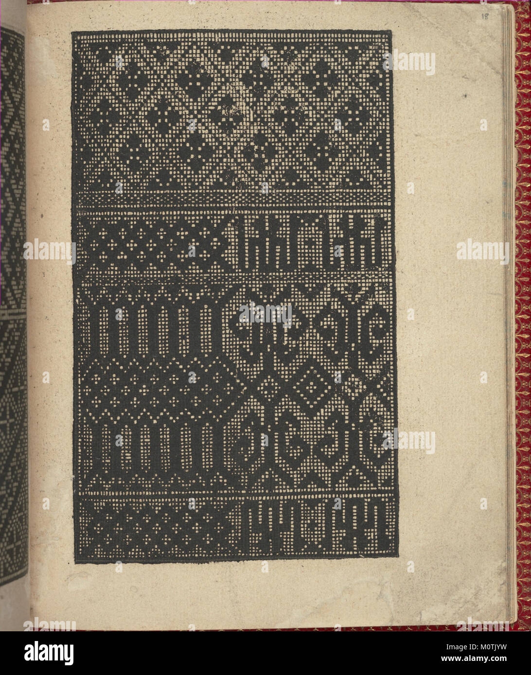 Page 10 of a 16th-century French manuscript on needlework, detailing ...