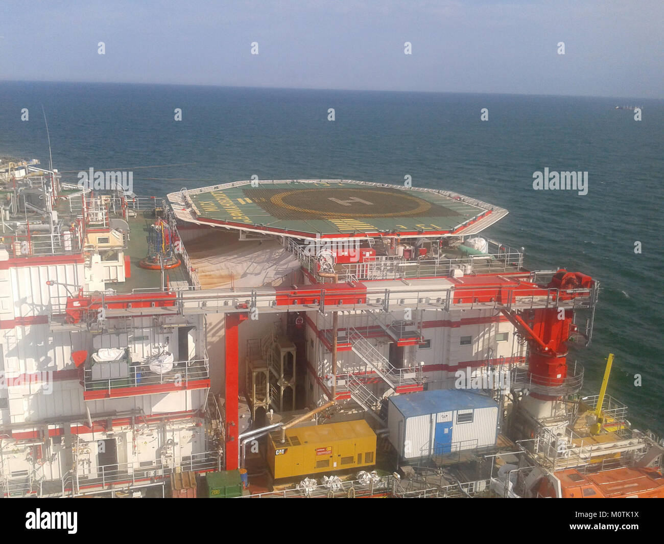 The Caspian Sea oil platform is a key structure used in the extraction ...