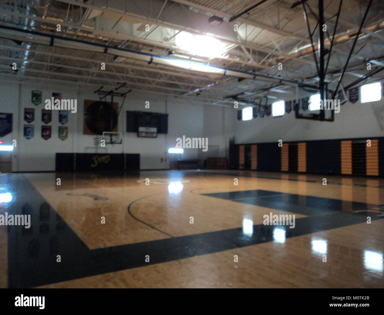 This image shows the gymnasium of Central Catholic High School in ...
