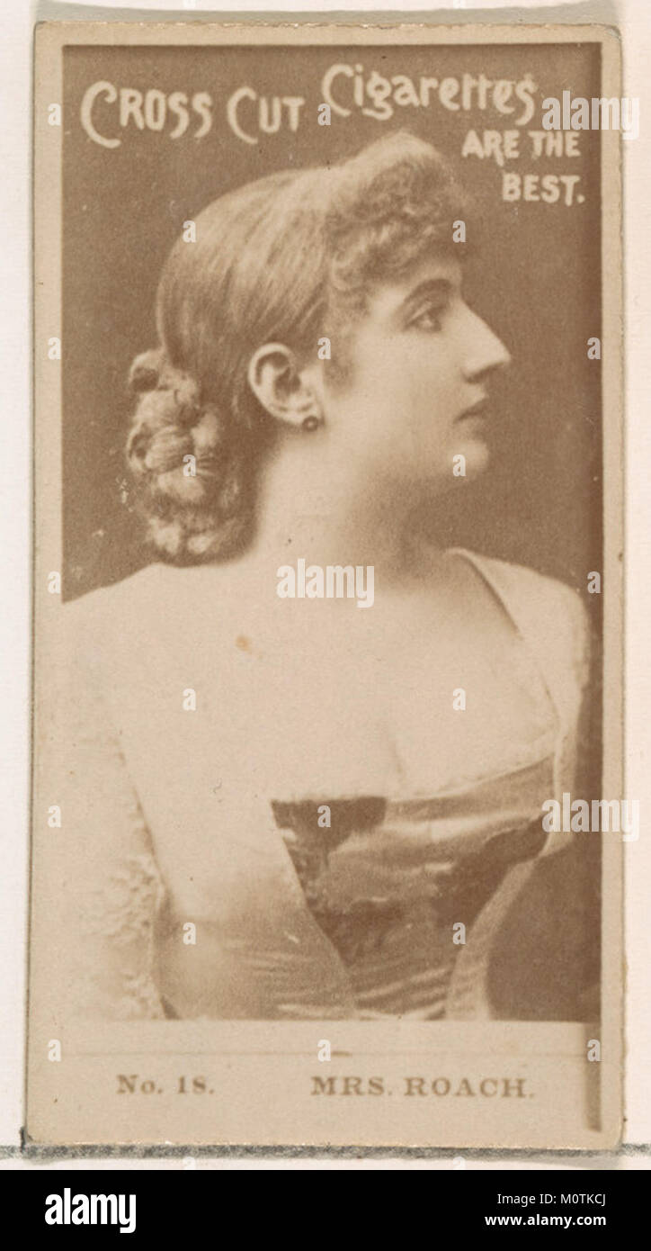 This card features Mrs. Roach, from the Actors and Actresses series ...