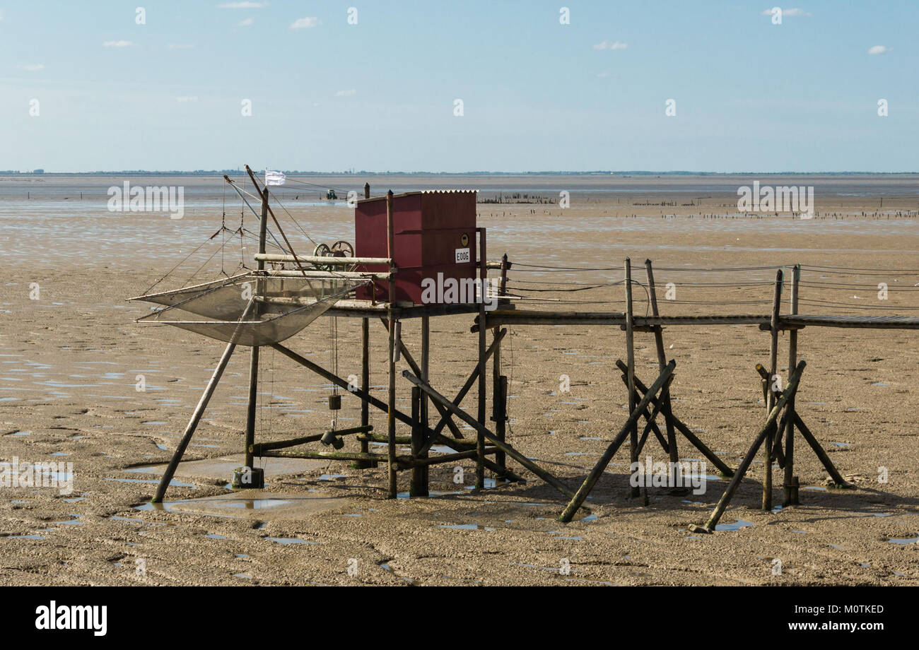 Carrelet is a traditional French fishing hut located in Esnandes ...