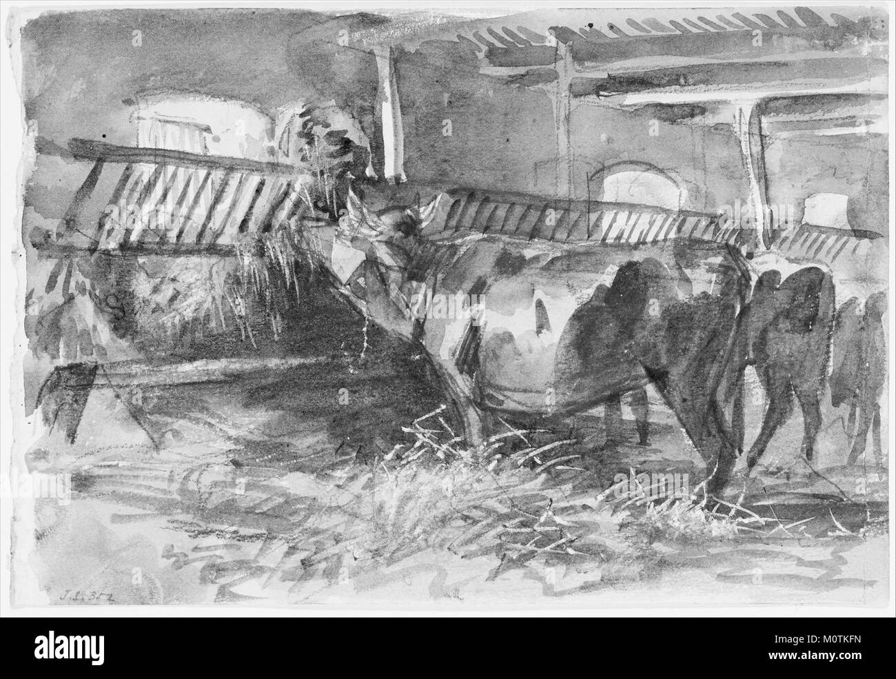 The painting 'Cattle in a Stable' from the Metropolitan Museum of Art ...