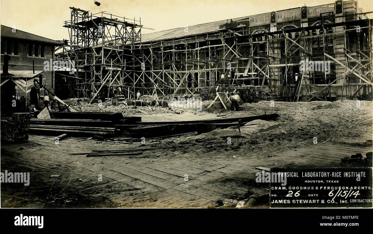 "Physical laboratory for the William M. Rice Institute, Houston, Texas ...