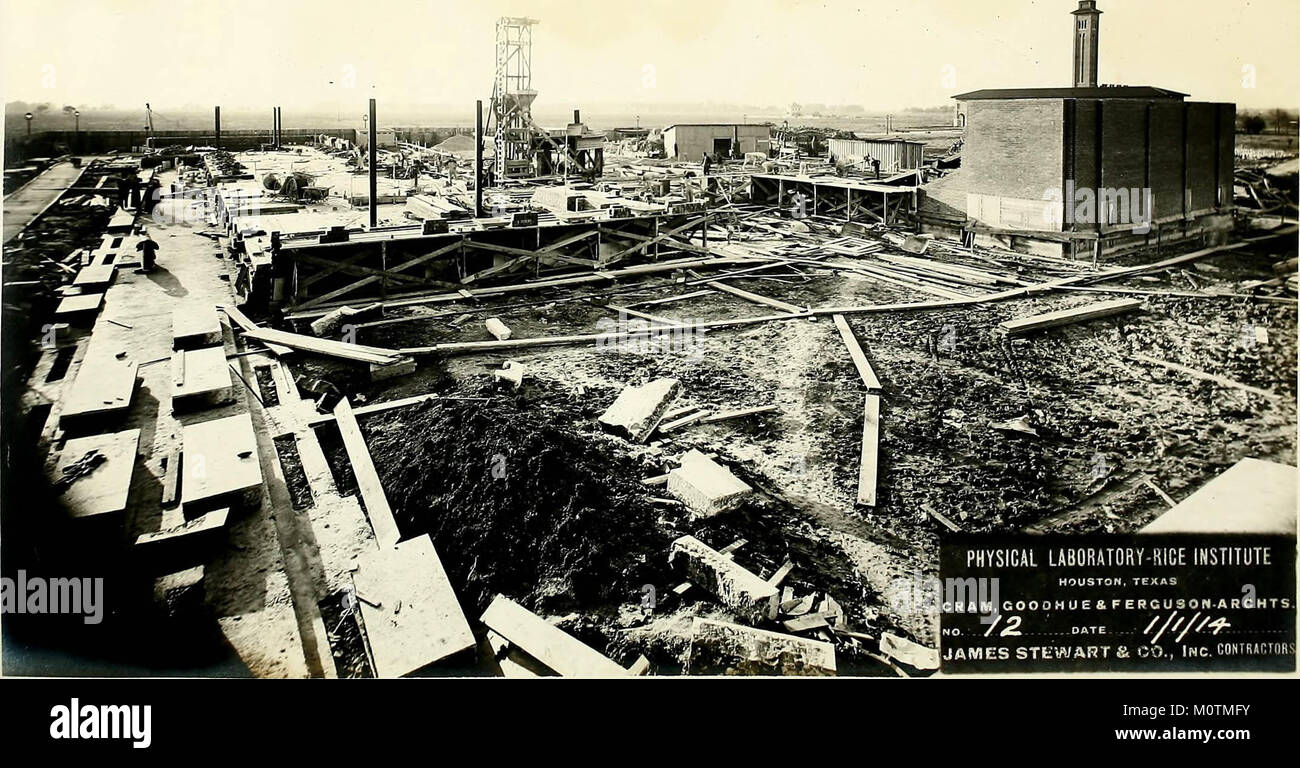 "Physical laboratory for the William M. Rice Institute, Houston, Texas. 1913-1914. James Stewart ...
