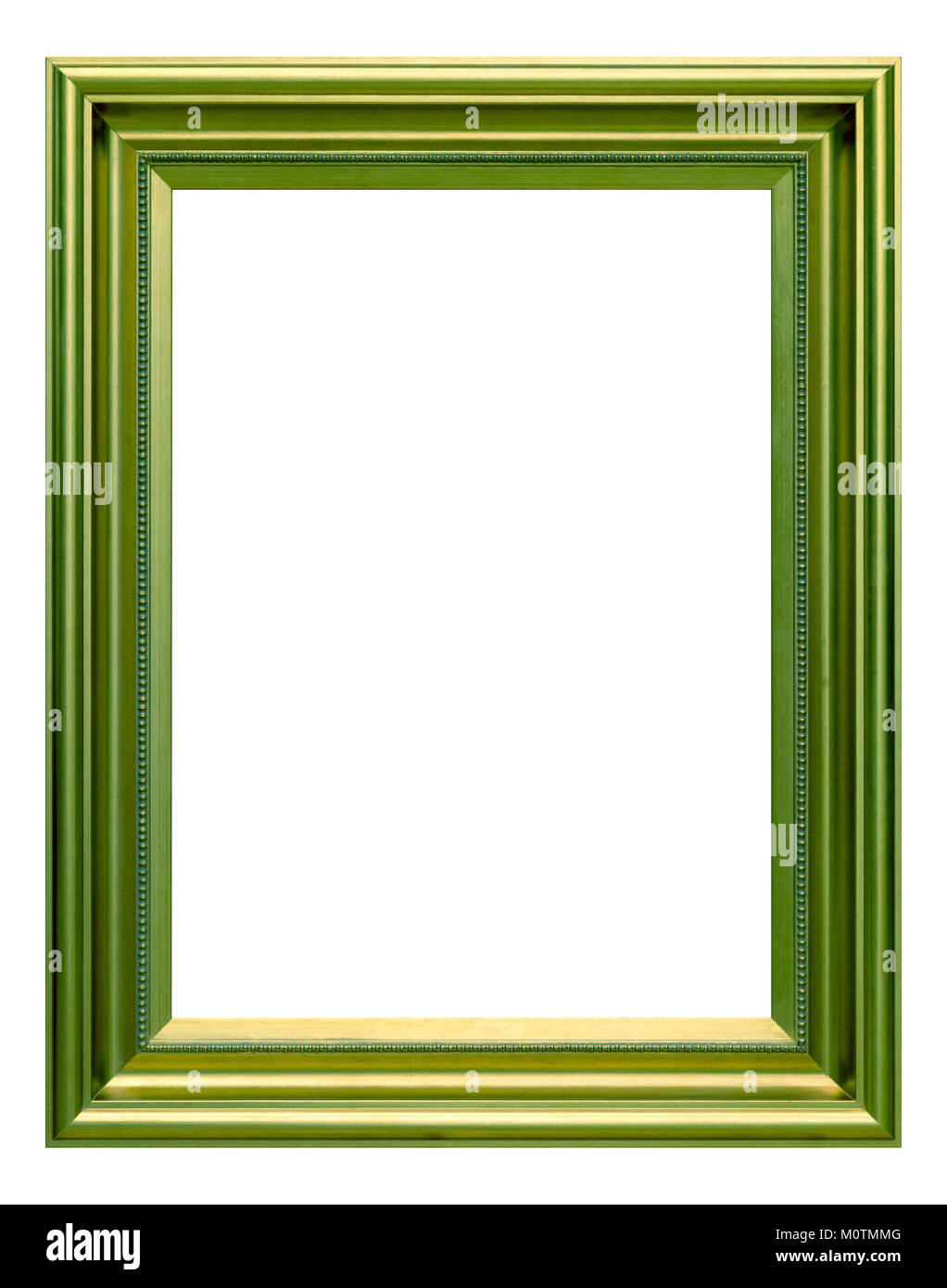Antique metallic green frame isolated on the white background Stock ...