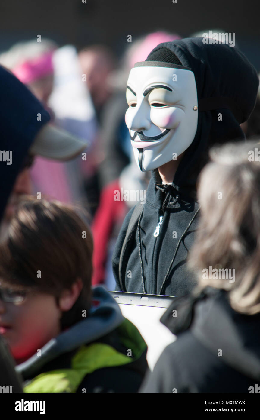 Rally march masks hi-res stock photography and images - Alamy